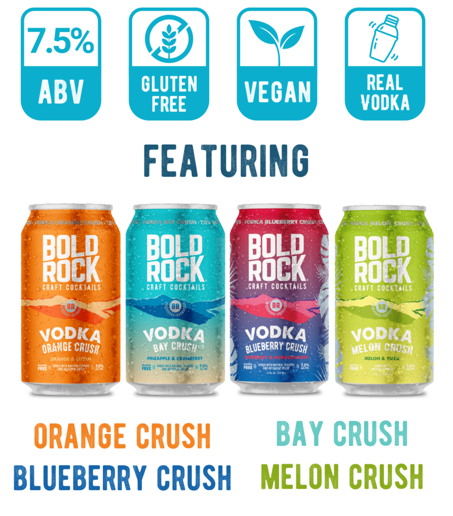 Vodka Crush Crate Variety Pack - Craft Cocktails from Bold Rock